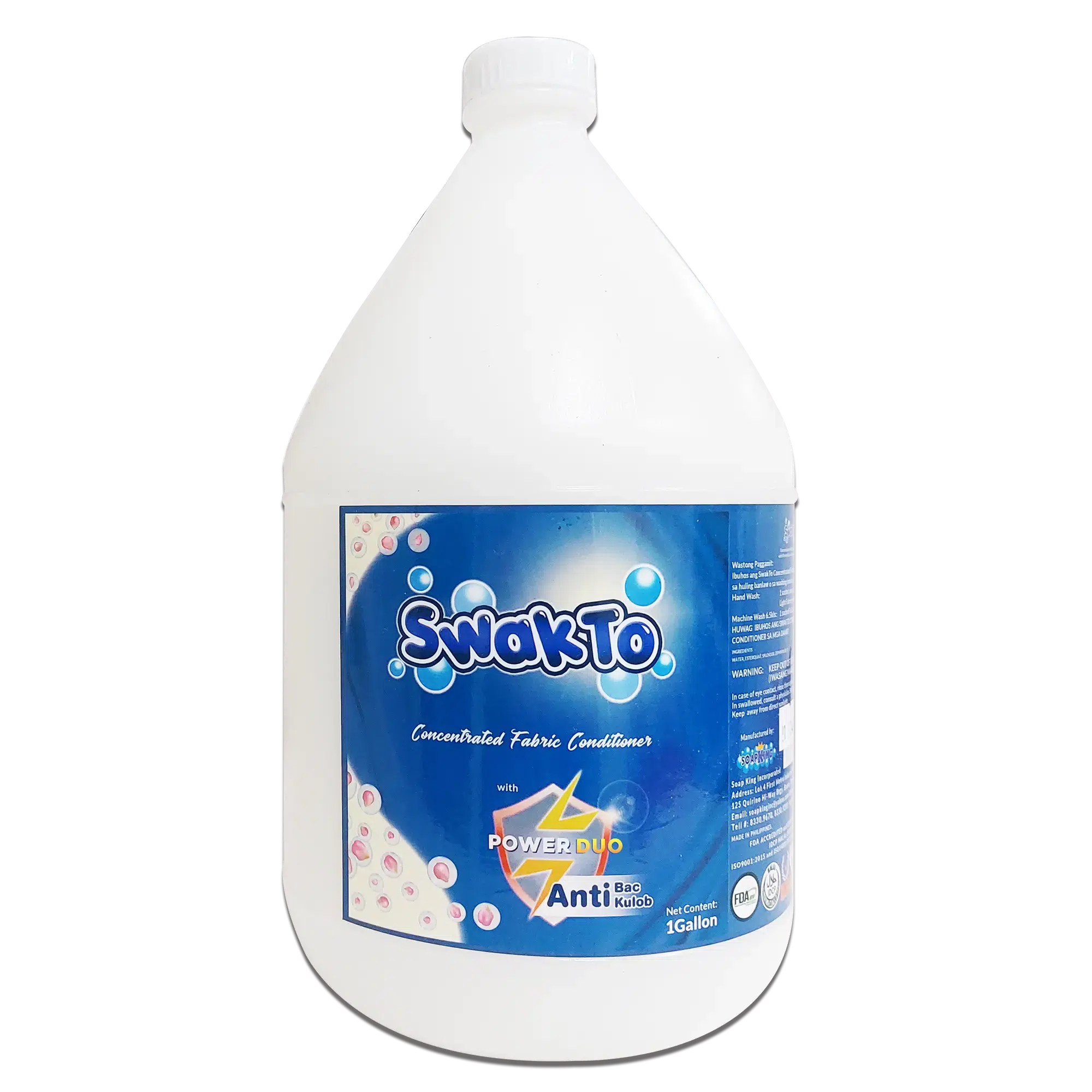 SWAKTO CONCENTRATED FABRIC CONDITIONER 1 GALLON - Soap King